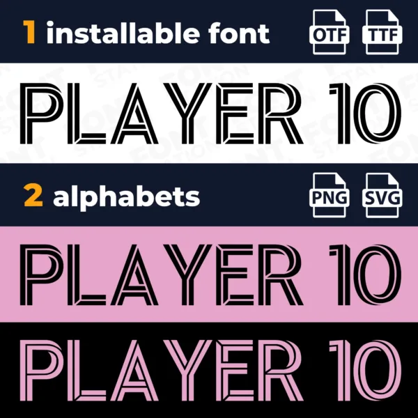 Inter Miami Soccer Font - Messi Jersey Font