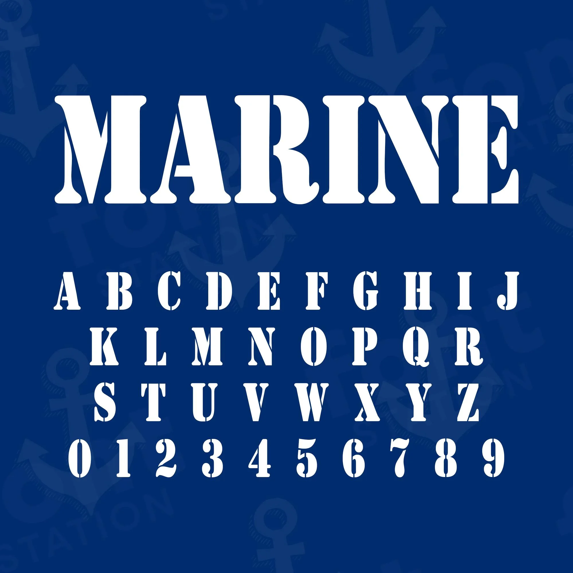 Army Font Alphabet