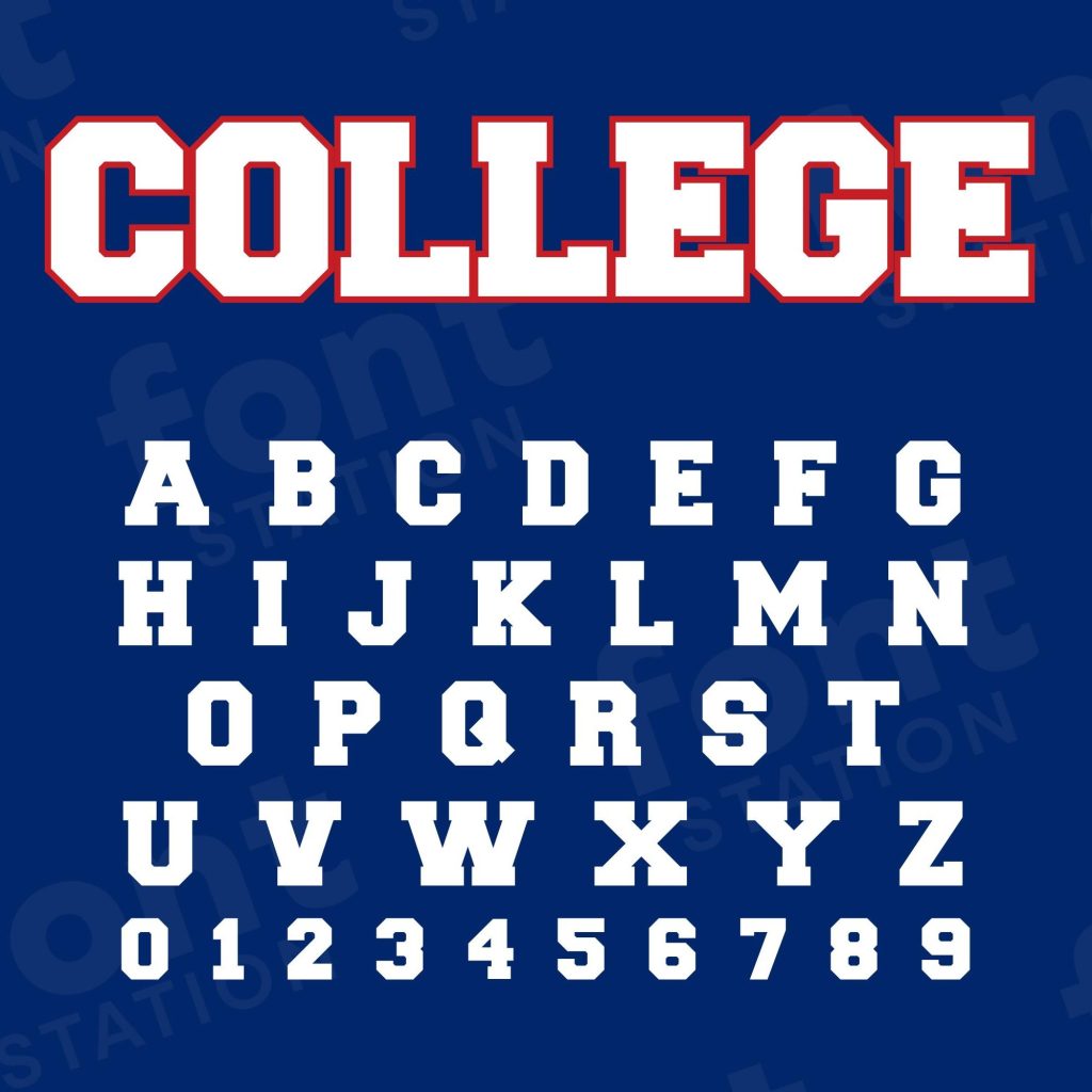 College Fotball Font Best Fonts For Team Jerseys & T Shirts Custom